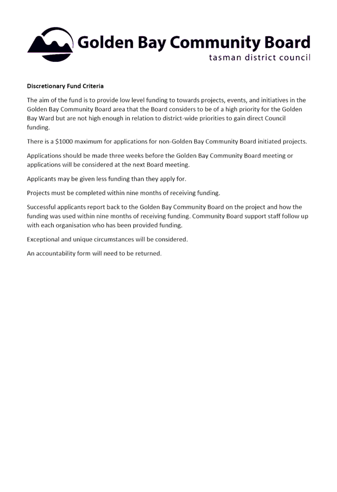 Agenda of Golden Bay Community Board - Monday, 13 February 2023