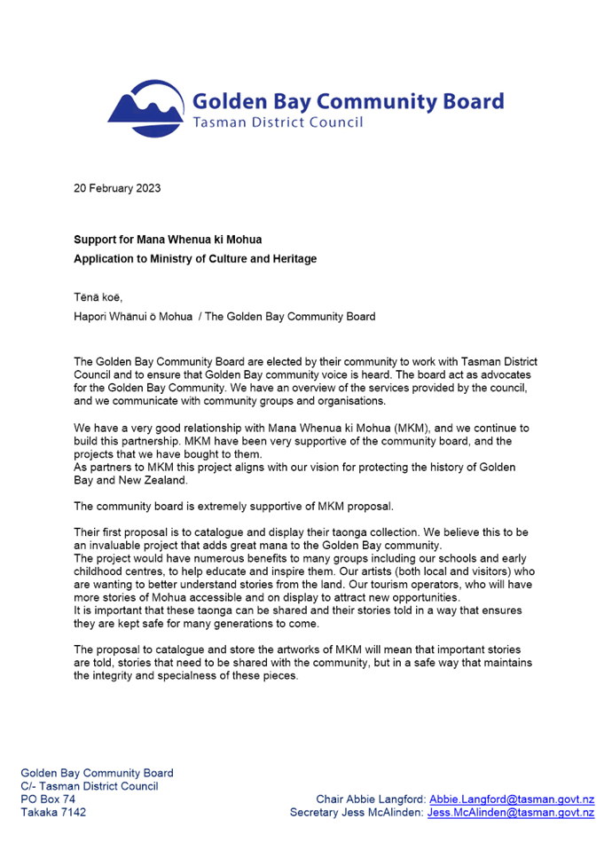 Agenda of Golden Bay Community Board - Monday, 13 March 2023