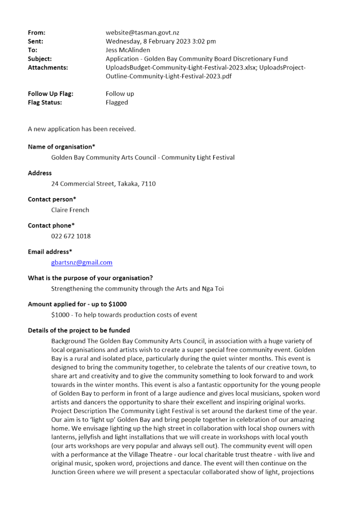 Agenda of Golden Bay Community Board - Monday, 13 March 2023