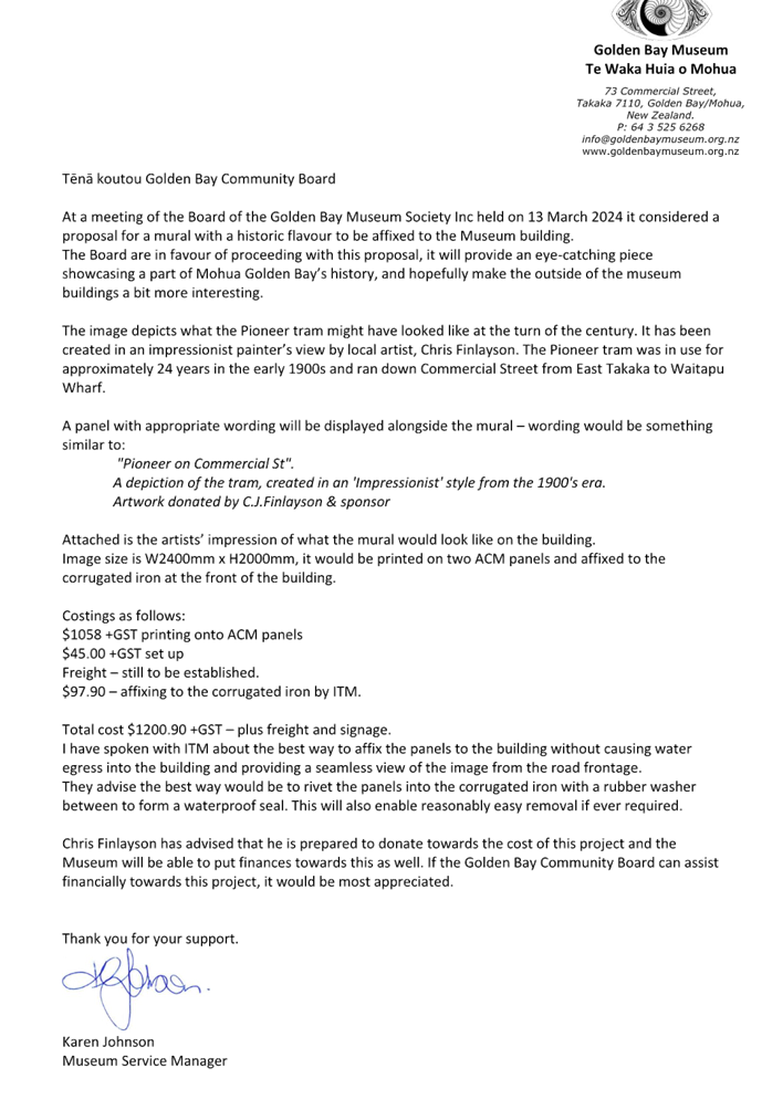 Agenda of Golden Bay Community Board - Monday, 20 May 2024